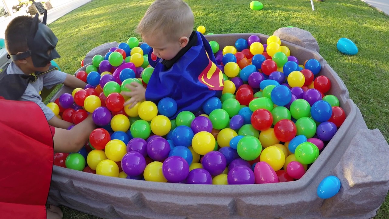 EASTER BALL PIT TOY HUNT! - YouTube