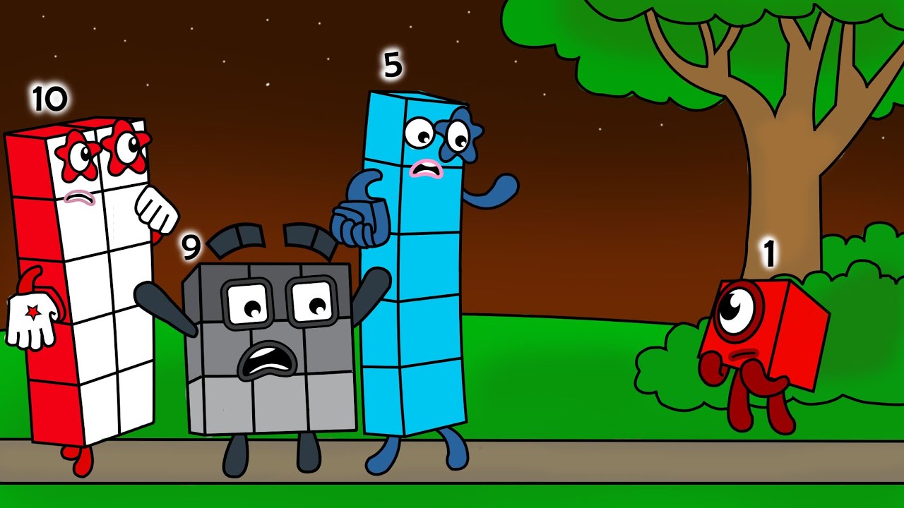 Numberblocks 9 helps cheer up a sad Numberblock 1 - Numberblocks ...