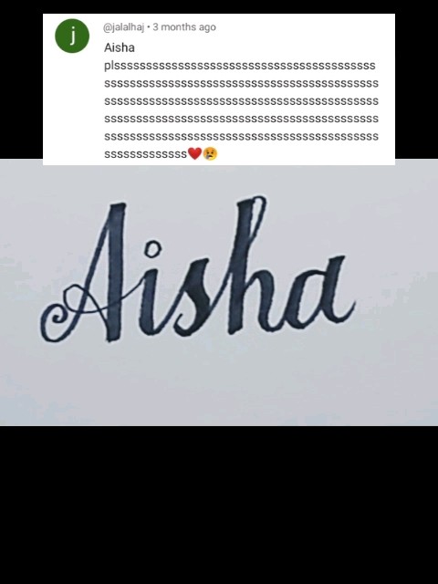 #aisha #calligraphy #requestdone #like #share #subscribe # ...