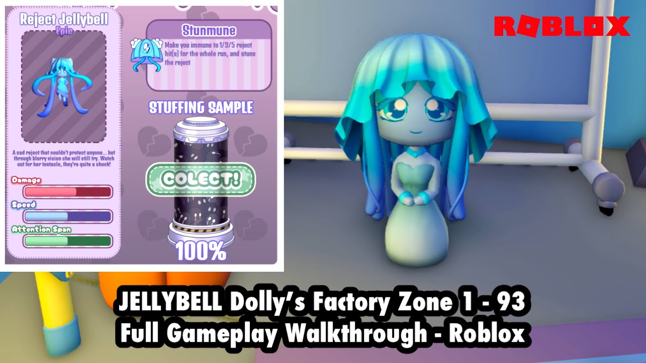 JELLYBELL | Dolly’s Factory Zone 1 - 93 Full Gameplay Walkthrough ...