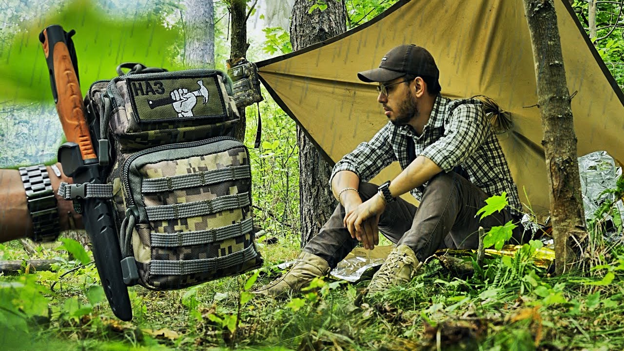Survived A Night With AN INCREDIBLE SURVIVAL KIT In The Forest!!! - YouTube
