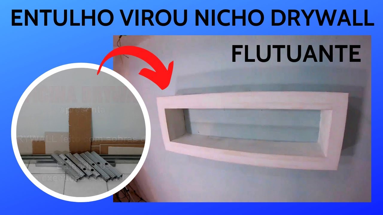 NICHO DE GESSO ACARTONADO DRYWALL NA PAREDE - YouTube