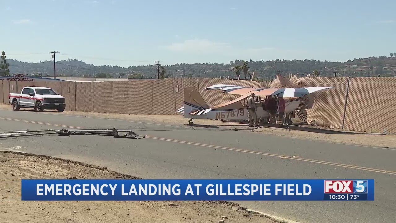 Emergency Landing At Gillespie Field - YouTube