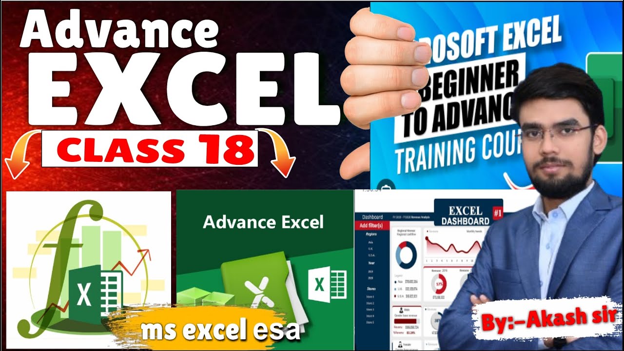 DCA FULL COURSE || MS EXCEL || Live Class-18 || स्‍पेशल बैच by Akash sir ‪@GCSM‬ - YouTube
