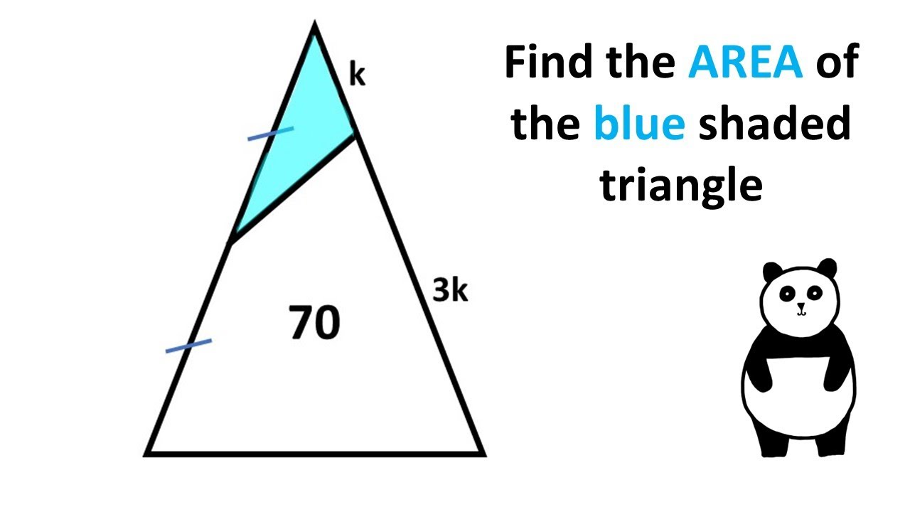 The ratio of the areas of two triangles. Find the area of the blue ...