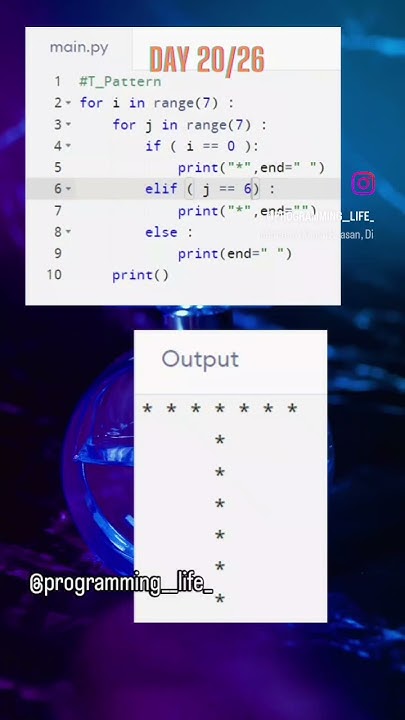 Printing Alphabet Star Pattern In Python Youtube
