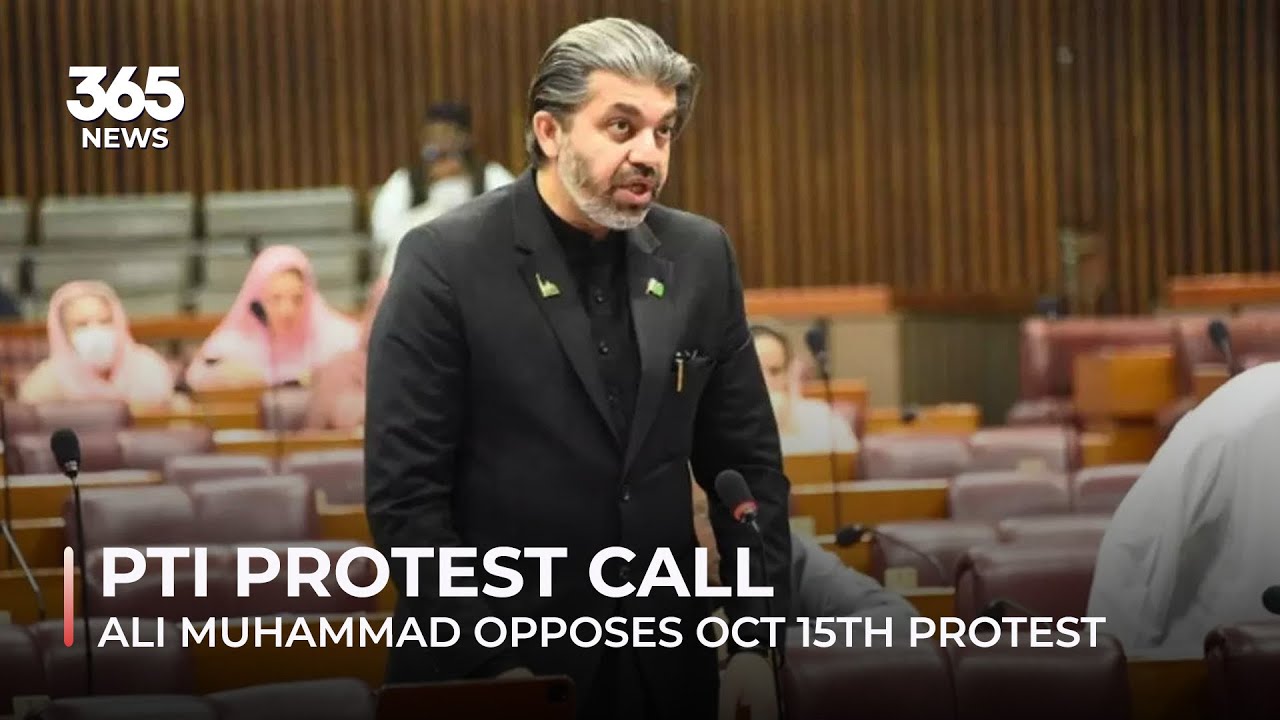 Ali Muhammad Khan opposes PTI's 15th October protest call | 365 News ...