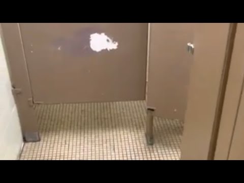forced on the street again forced to use this filthy restroom in # ...