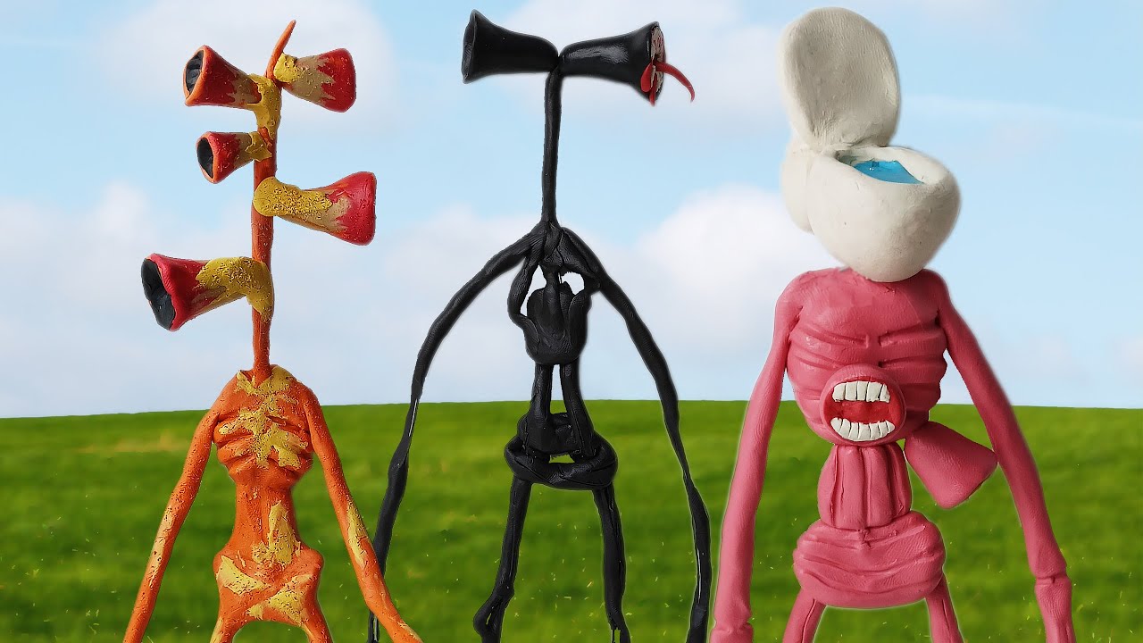 ALL Siren Head with clay / Trevor Henderson Creatures / ClayMod - YouTube