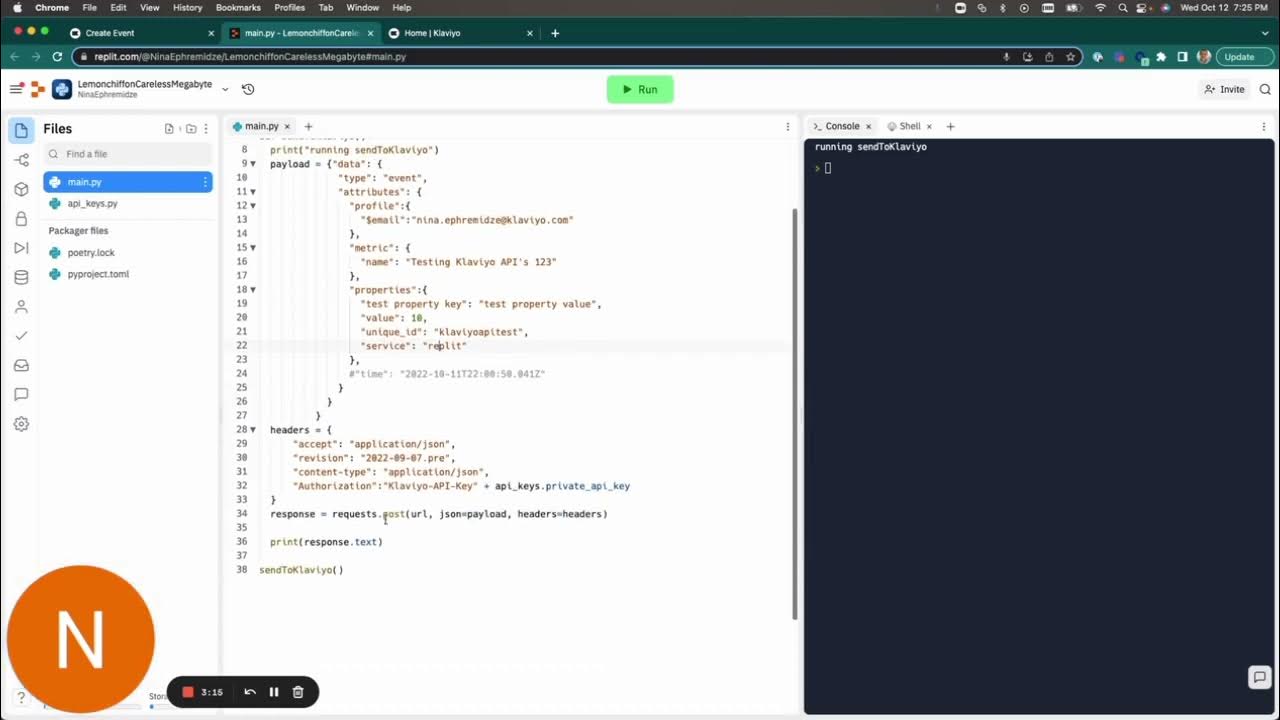 Create an Event using Klaviyo API's - YouTube