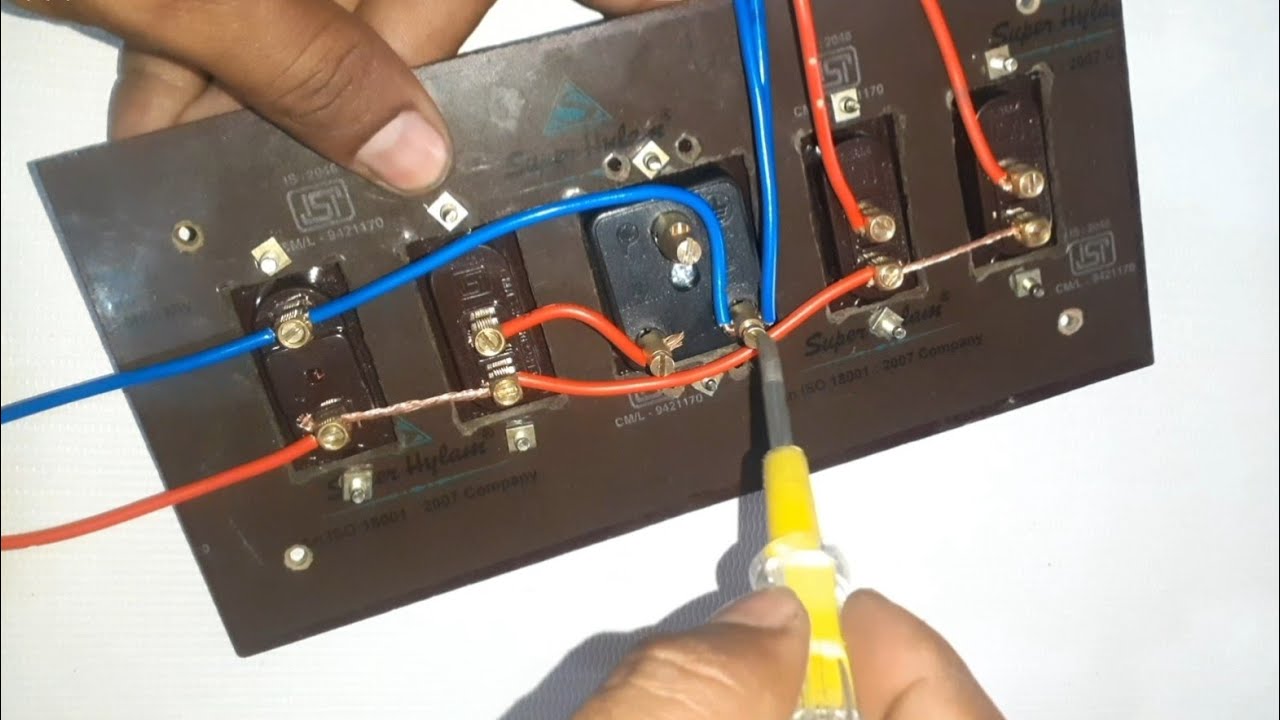 Electric Board wiring |how to connect wire in switch | electric bord ka ...