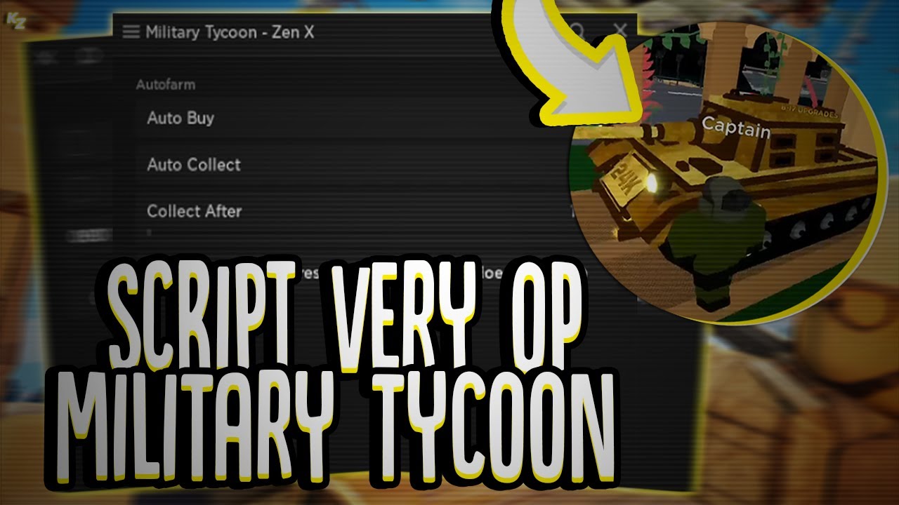 🔥 (NEW) Script Military Tycoon - Infinite Cash, Auto Build and others ...