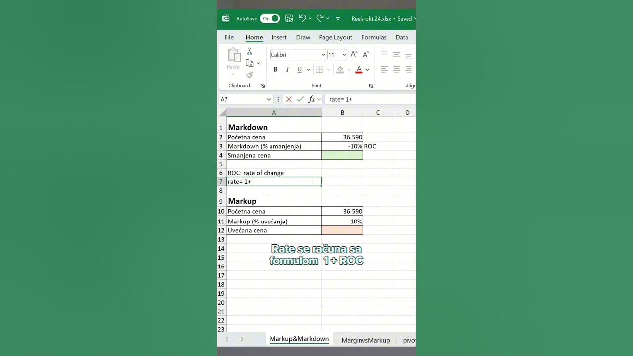 Markdown i Markup #excel - YouTube