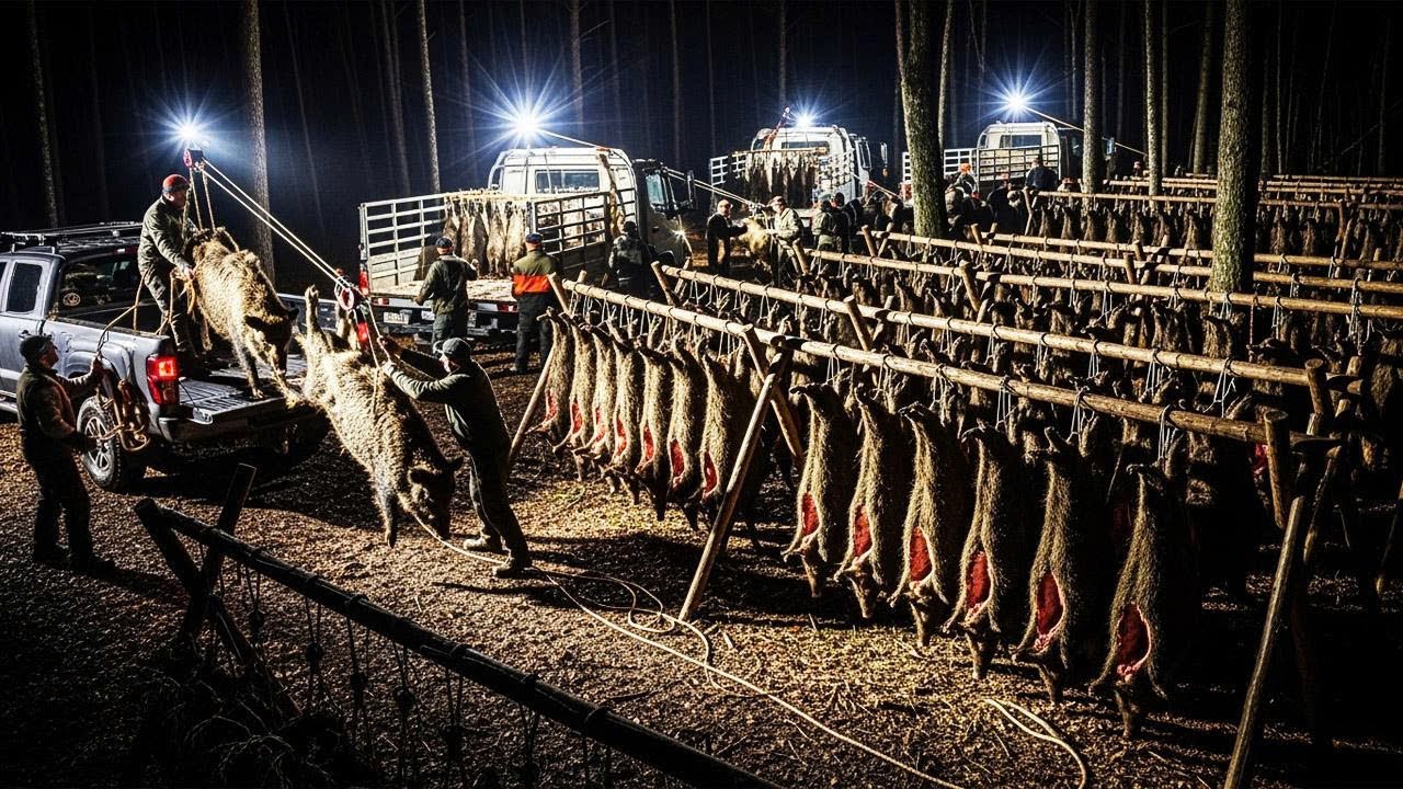 Night Battle - Record-Breaking Wild Boar Shooting - 600 Wild Boars ...