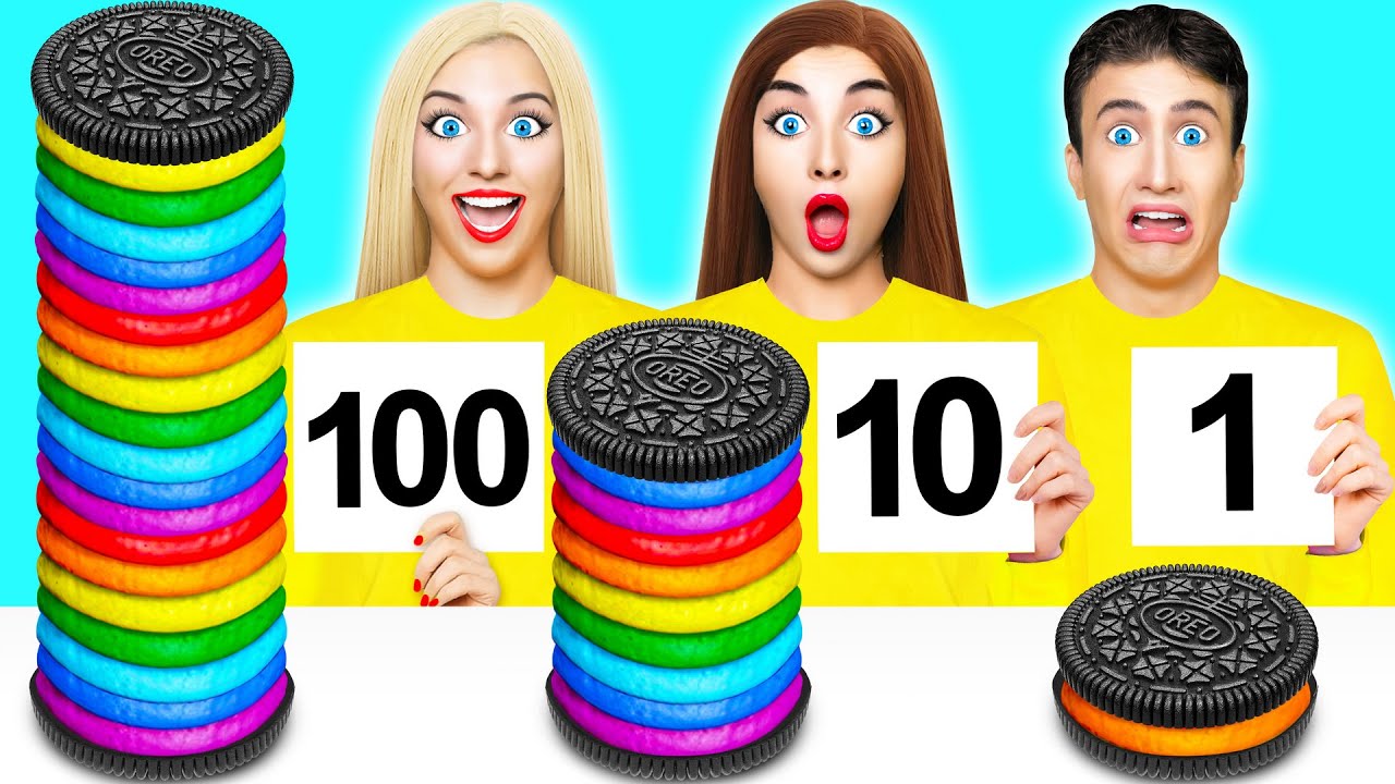 100 Layers of Food Challenge by Multi DO - YouTube