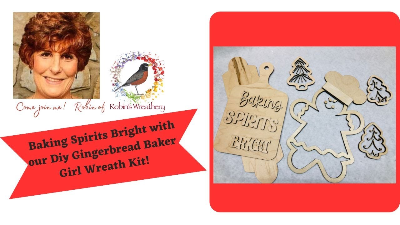 Baking Spirits Bright with our Diy Gingerbread Baker Girl Wreath Kit ...