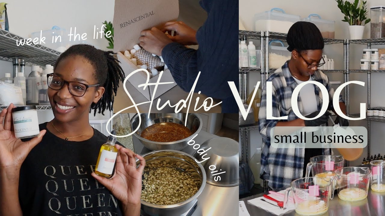 Small business studio vlog: meet my brand + how I formulate my product ...