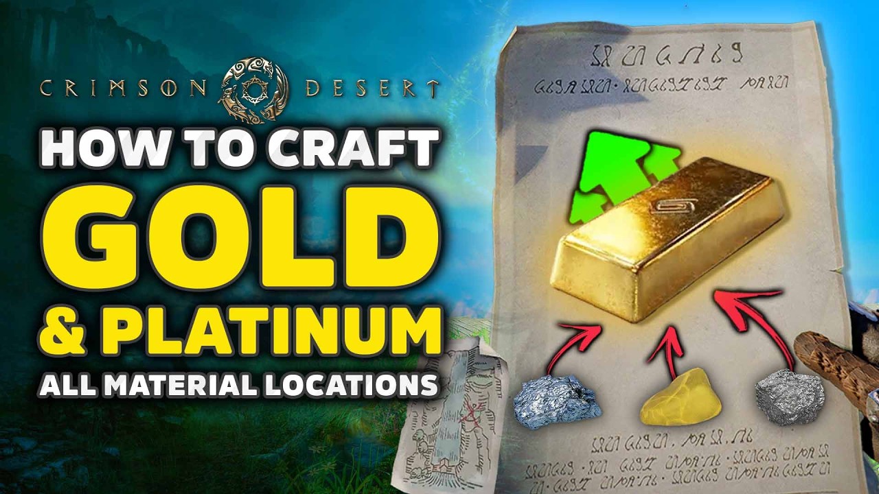 Crimson Desert How To Craft Gold & Platinum Bars (Mercury, Brimstone ...