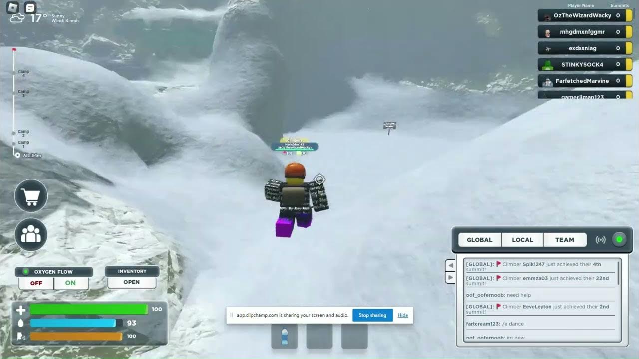 Mt. Everest Climbing Roleplay RB Battles Badge Hint? - YouTube