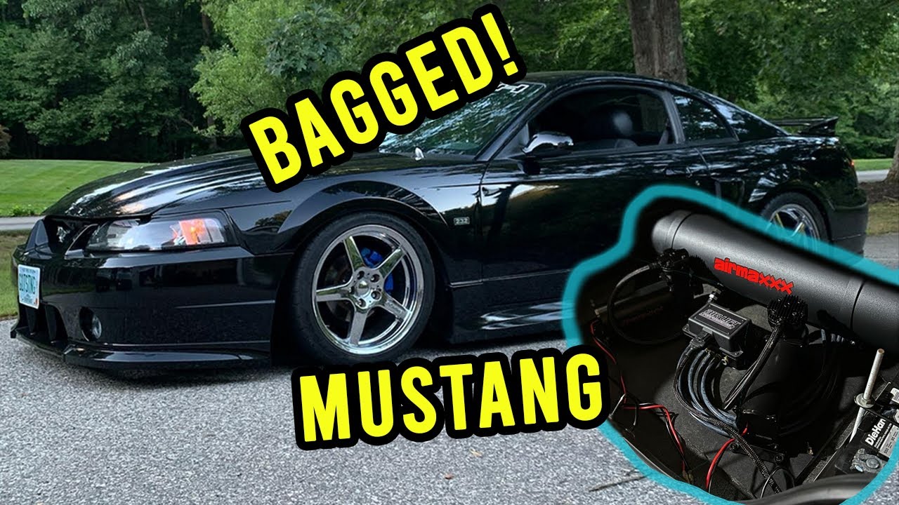Bagged New Edge 99-04 - Mustang 465+ HP Turbo V6 - YouTube