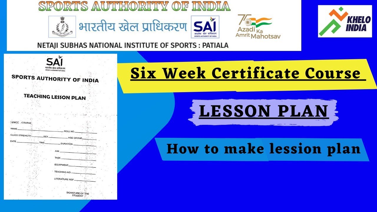 How to make a lesson plan| sports lesson plan|nsnis six week ...