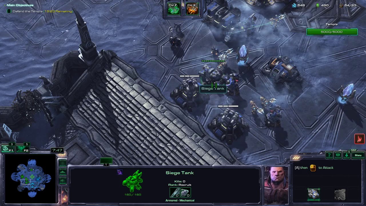 Raynor SC2 Co-op. Normal @ Temple of the Past - YouTube