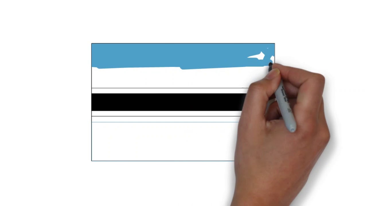 How to draw Botswana Flag - YouTube