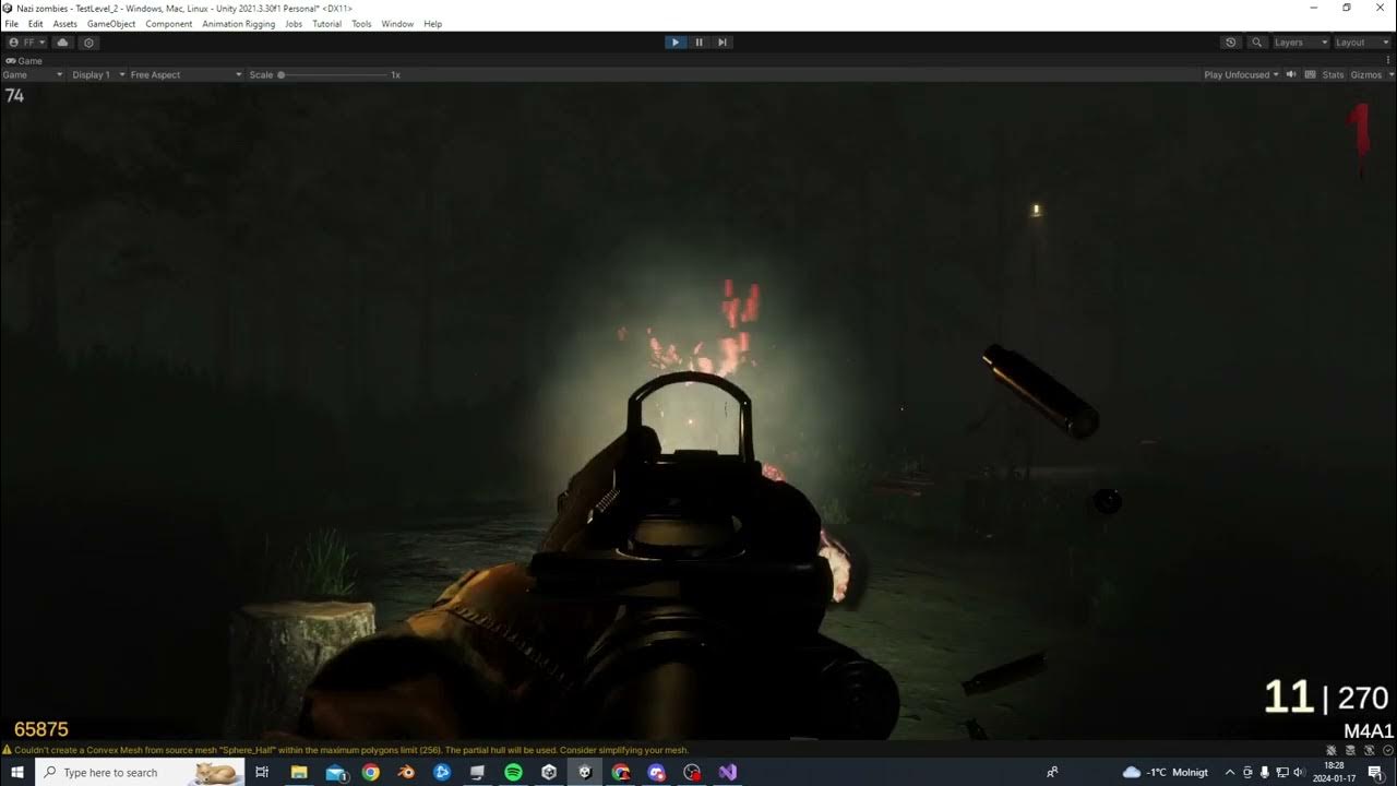 Unity 3d Zombie game wip - YouTube