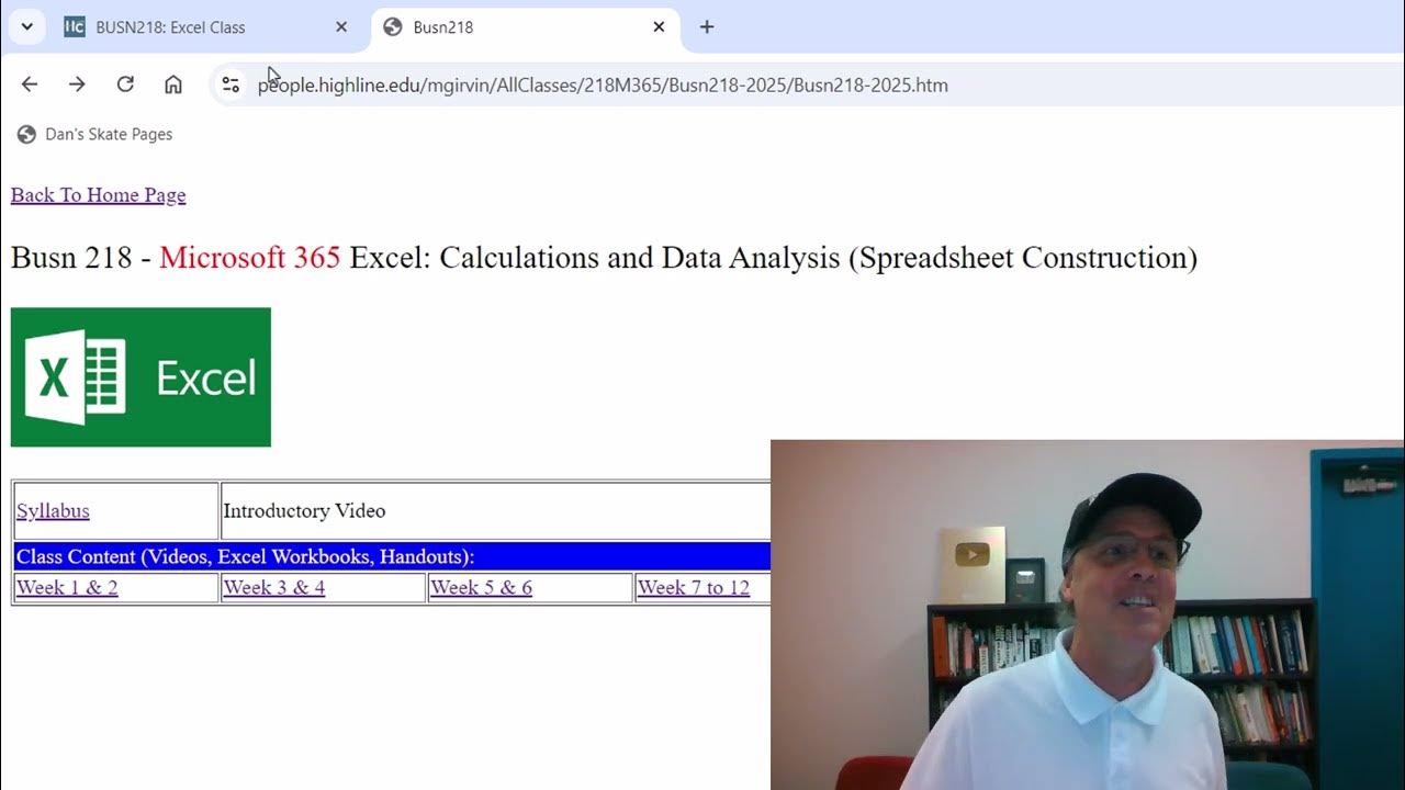 Highline College Busn 218 Advanced Excel Fall 2024 Introduction Youtube