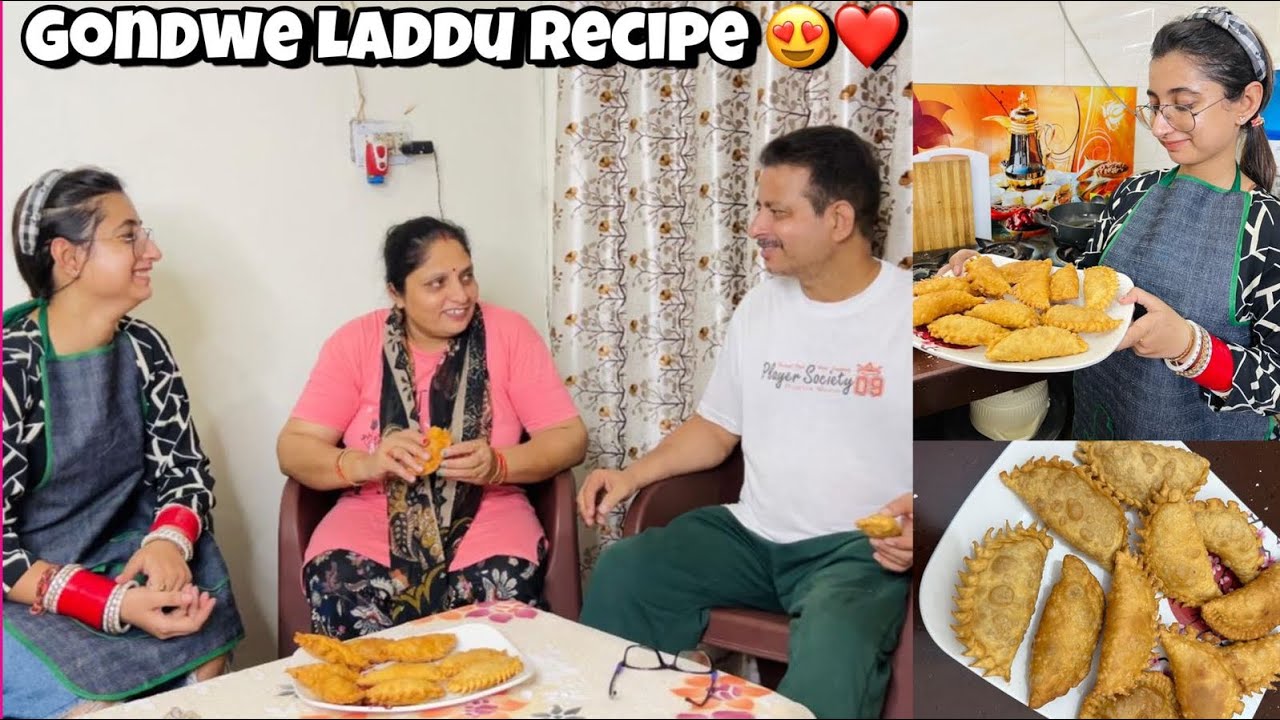 Gondwe Laddu Recipe 😍 ️ | Mom Dad Reactions? 🤧 | Unquie Recipe 🔥 | Keep ...