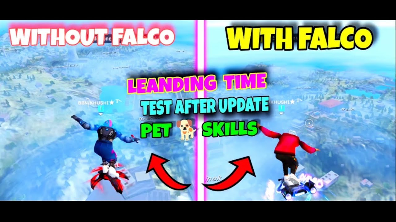 Falco With And Without Falco LEANDING test in free fire #trending # ...