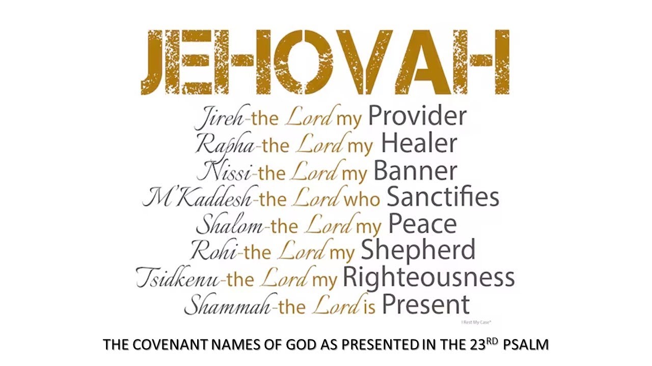 Names of God in PSALM 23 - YouTube