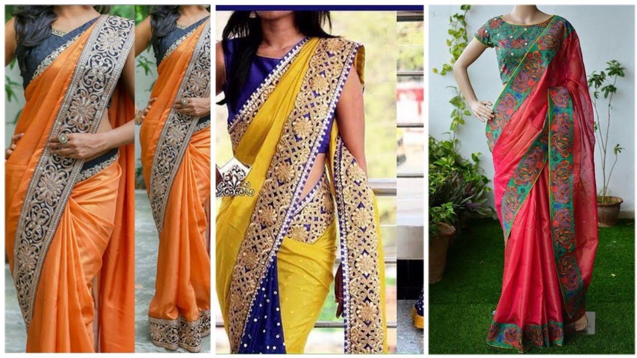 saree design|| new trending beautiful saree design ideas 2024 - YouTube