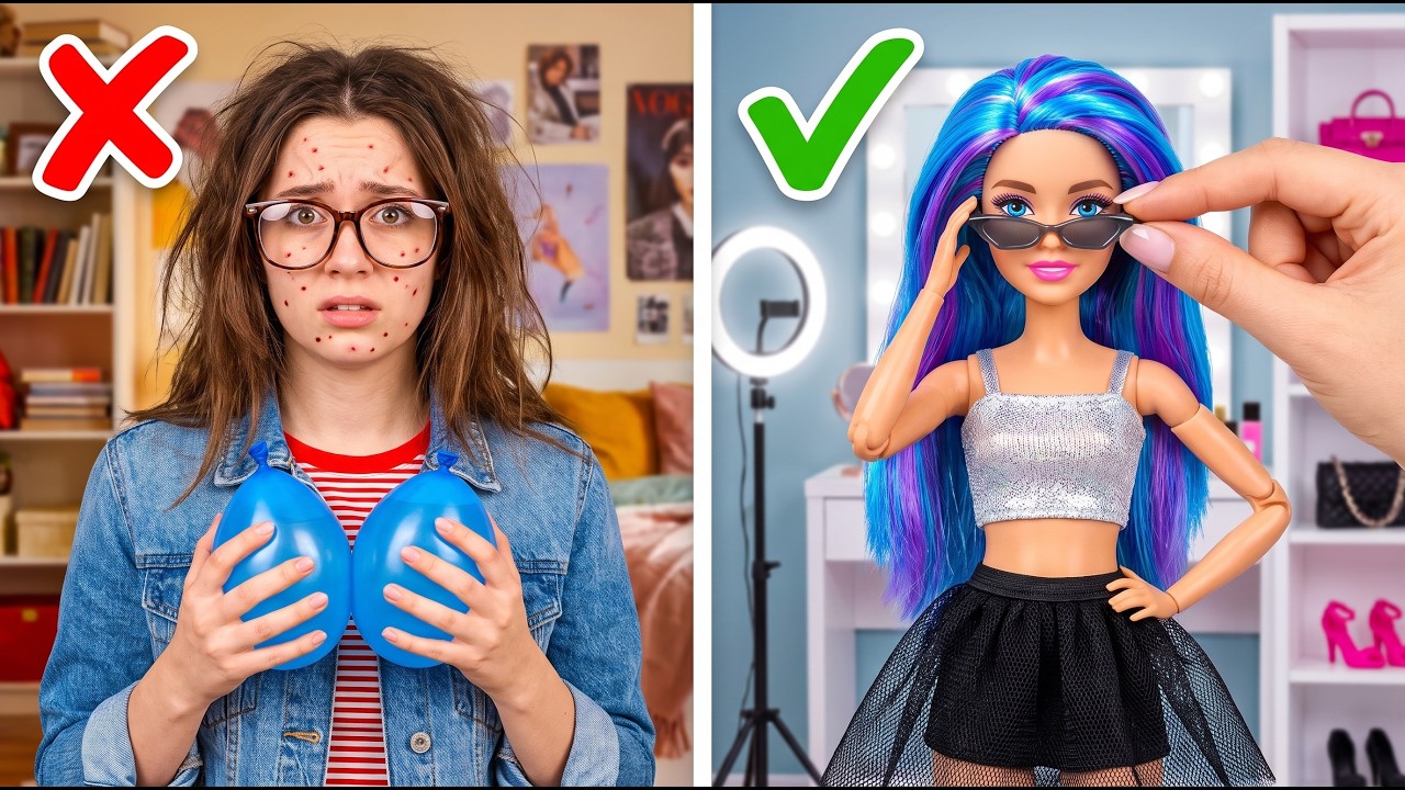 From Nerd Girl to Pretty Doll 😍 *How to be a popular girl* - YouTube