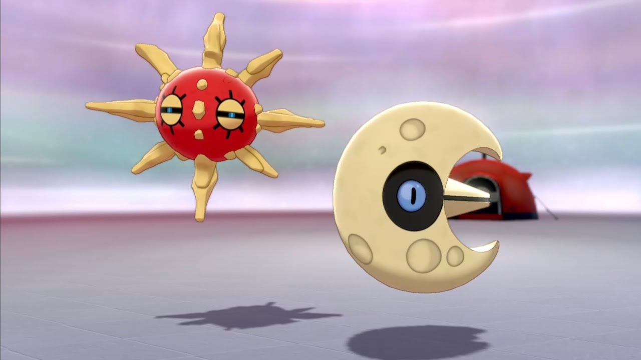 Pokémon Sword and Shield Shiny Solrock and Lunatone Showcase - YouTube