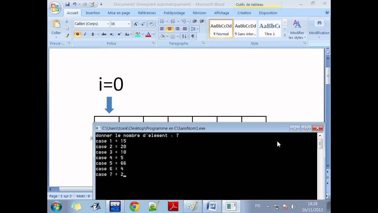 Les tableaux en C ( darija ) - YouTube