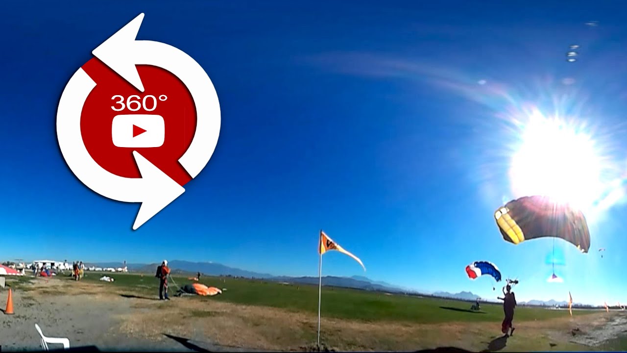 360 Camera Airplane Runway and Skydiving Landing Area - 00567 - YouTube