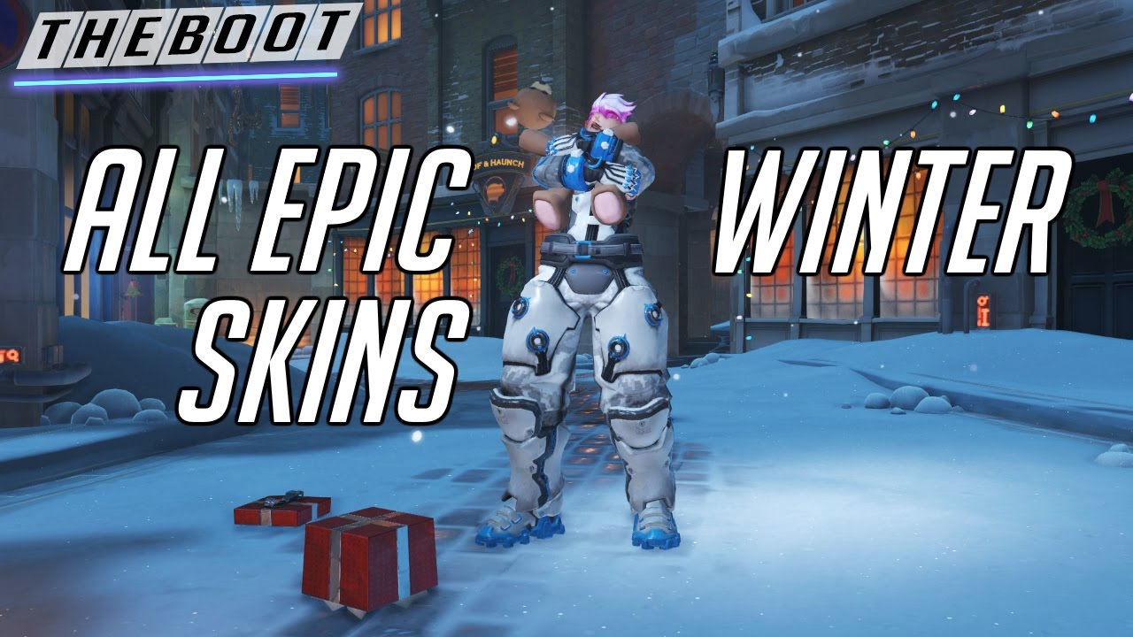 Overwatch - All Epic Winter Skins + Zarya Legendary Mystery Box Emote ...