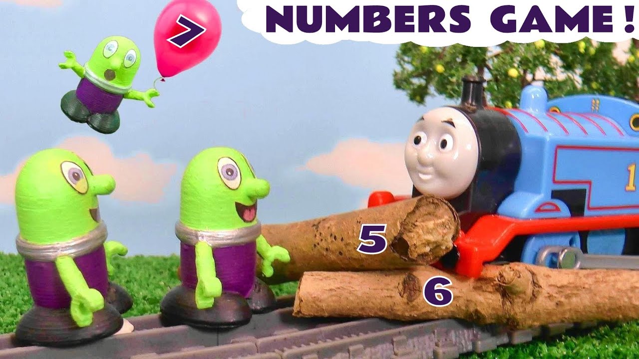 The Funlings Play A Numbers Game with Toy Train Thomas - YouTube