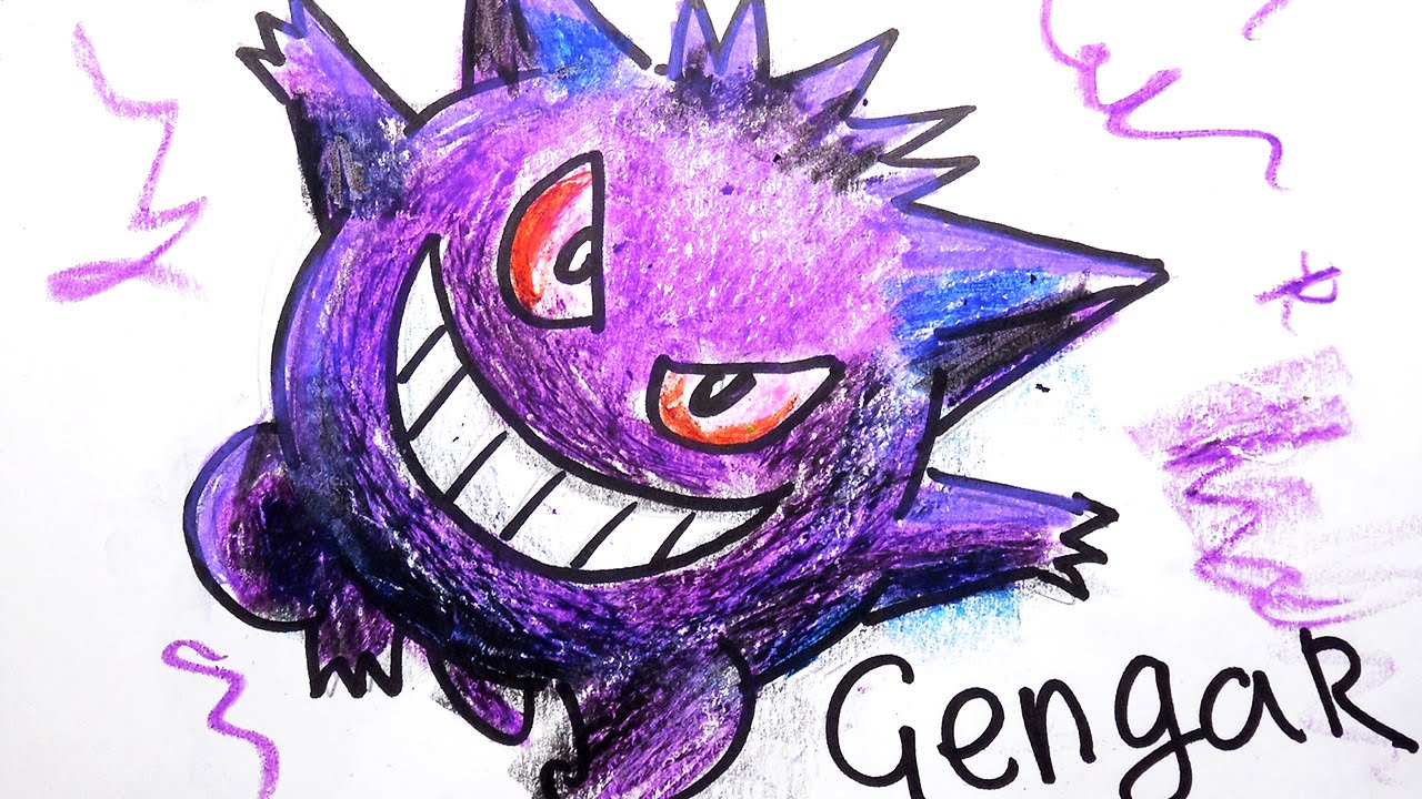 How to draw Pokemon Gengar - YouTube