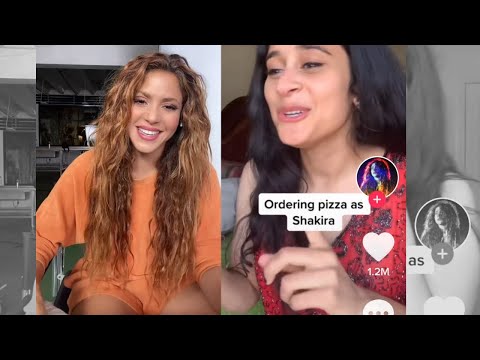 SHAKIRA reacts to Viral Impression of her ordering a pizza | Tiktok
