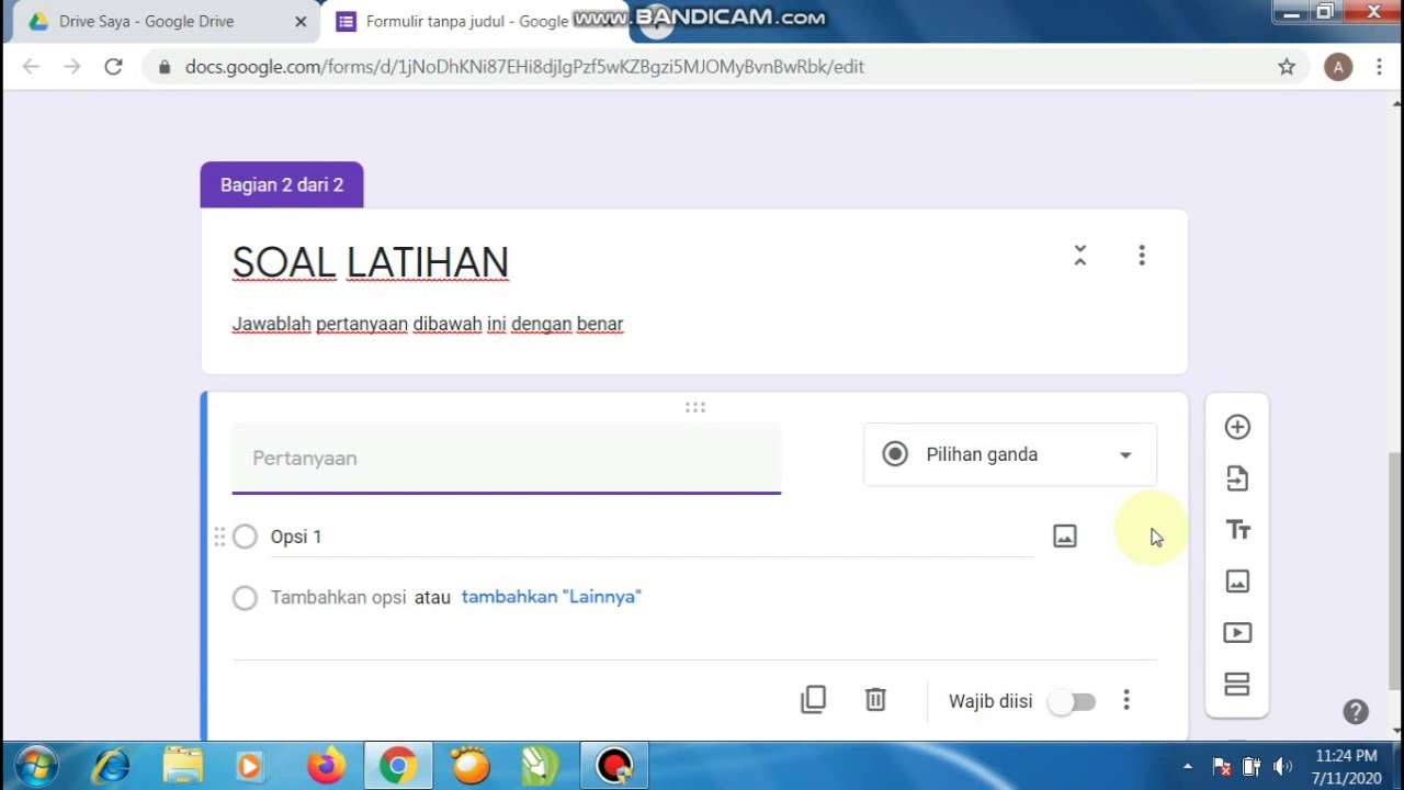 Membuat Tugas Jawaban Singkat dengan Google Form - YouTube
