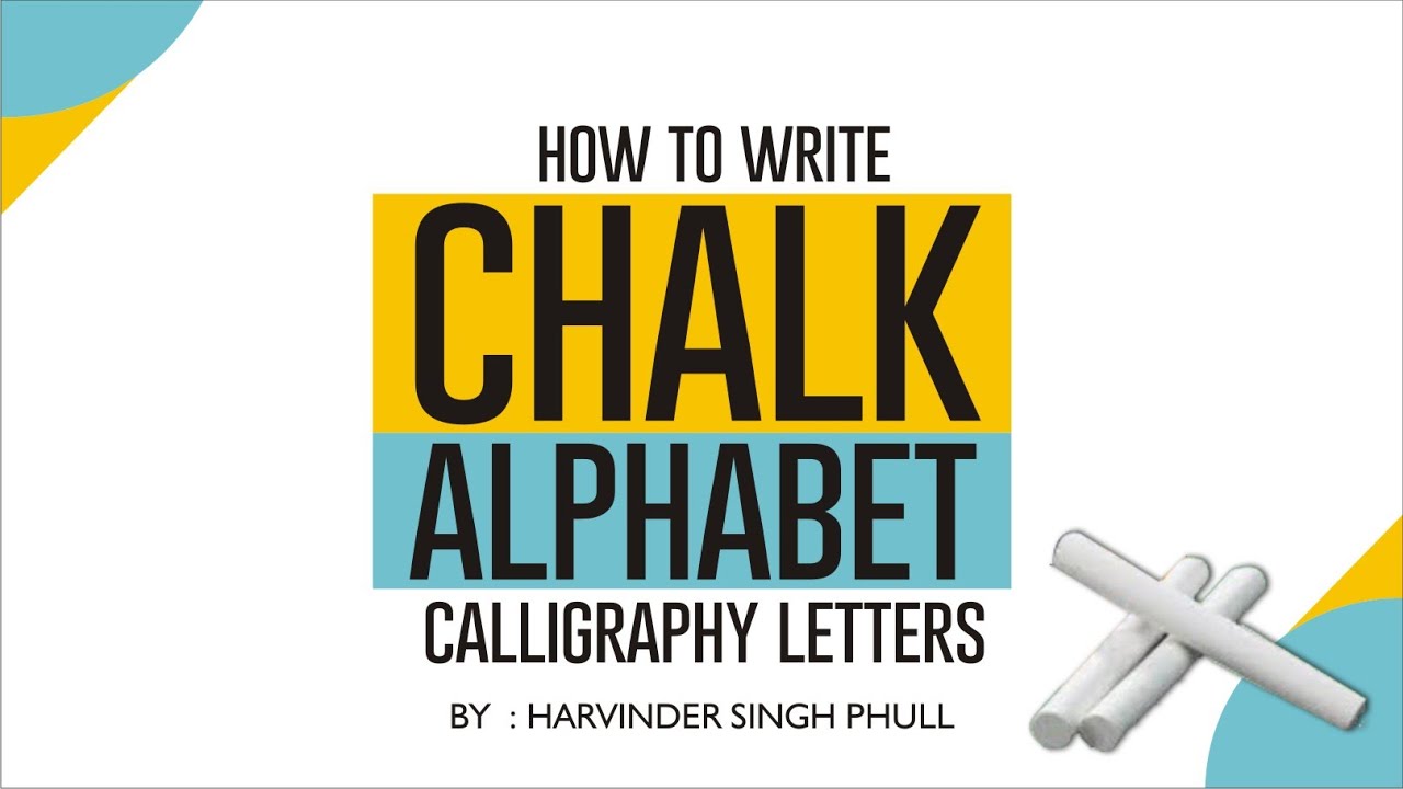 How To Write Chalk Alphabet Calligraphy letters | Lowercase - YouTube