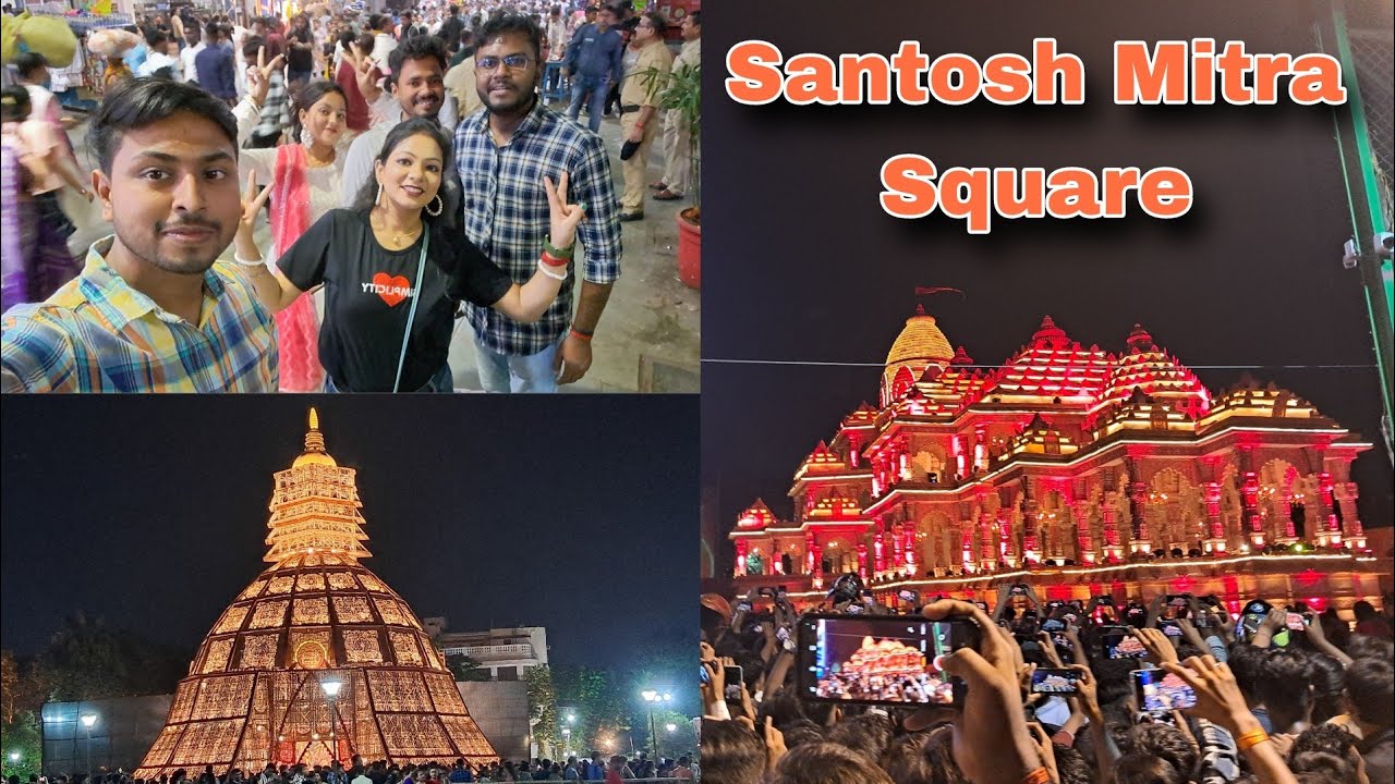 Santosh Mitra Square (Ram Mandir) | সপ্তমীতে হোলনাইট ঠাকুর দেখা | Durga ...