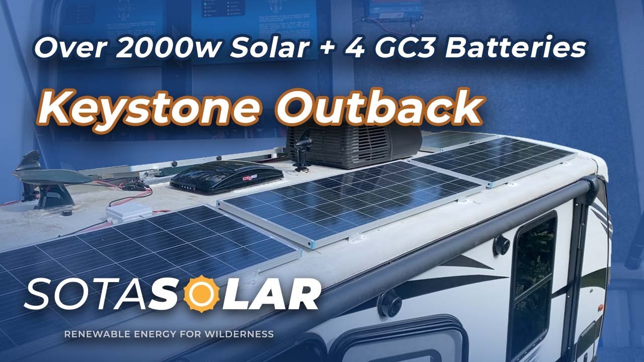 Keystone Outback Travel Trailer 2000w Solar Install x2 Vctron Multiplus ...