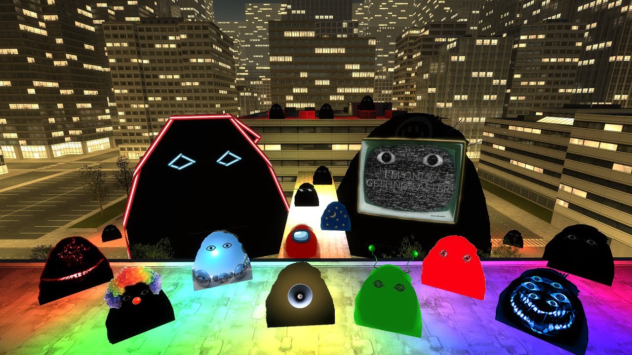 GIANT TELEVISION AND NEON ANGRY MUNCI Nextbot is After Me in GMod - Can ...