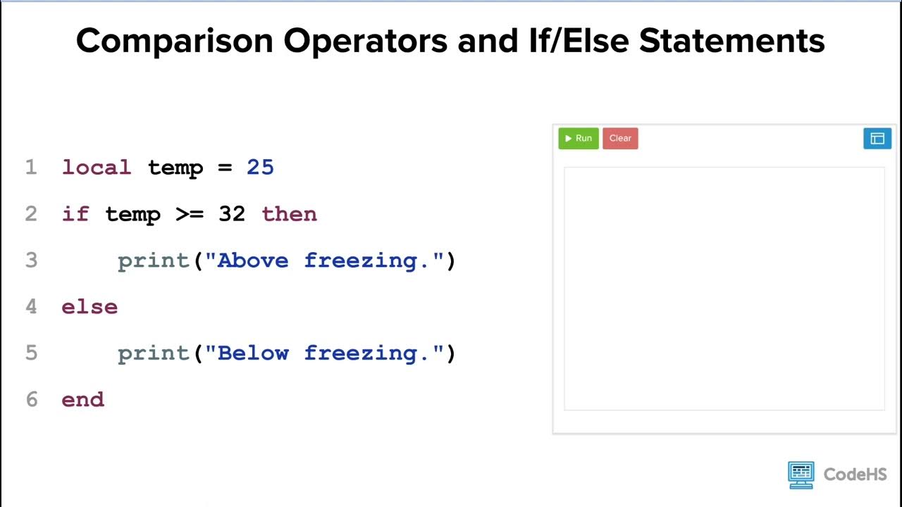 Comparison Operators - AP CSP in Roblox - YouTube