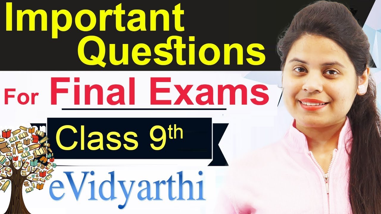 Important Questions for Class 9 Maths - CBSE Board - YouTube
