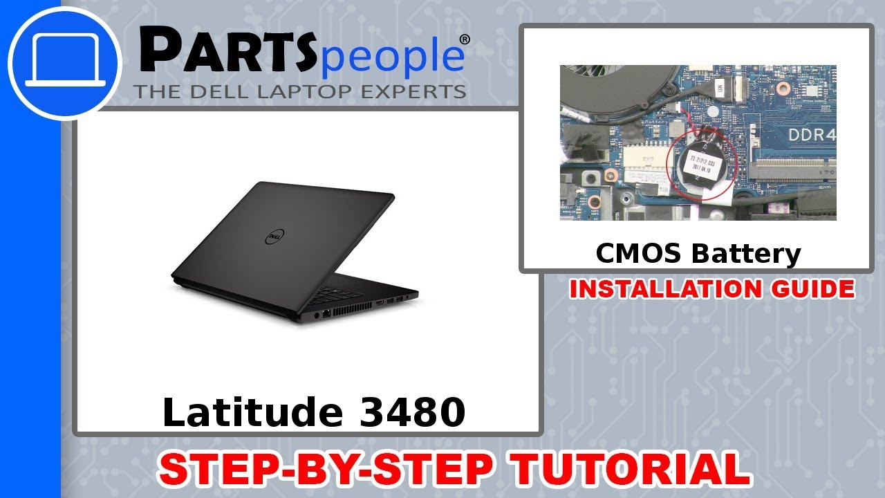 Dell Latitude 3480 (P79G001) CMOS Battery How-To Video Tutorial - YouTube