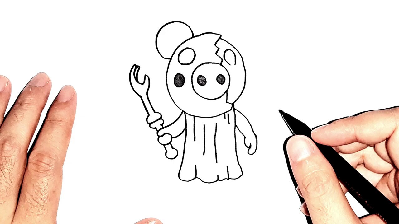 How to Draw Roblox Piggy - YouTube